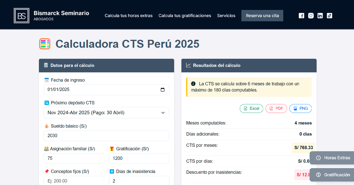 Calculadora CTS Actualizada - Perú 2025